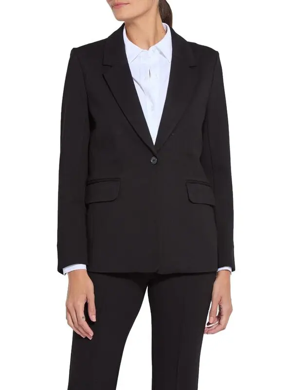 Lyssé Essentials One-button Ponte Blazer - Black