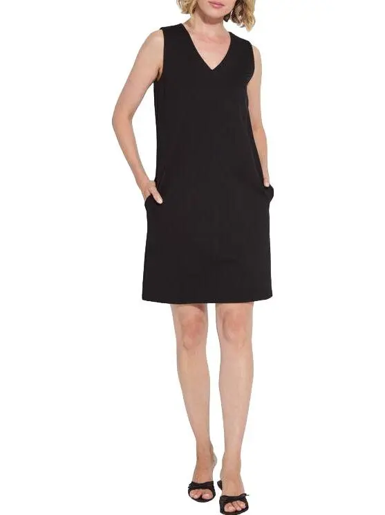 Lyssé A-line Ponte Dress - Black