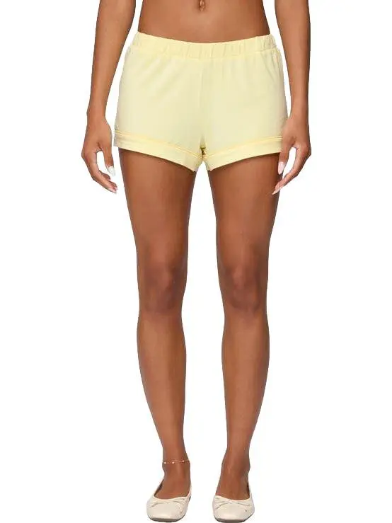 EDIKTED Tezlie Shorts - Yellow