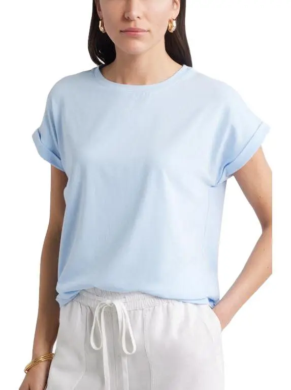 Caslon Cuffed Dolman Sleeve T-shirt - Blue Windsurfer