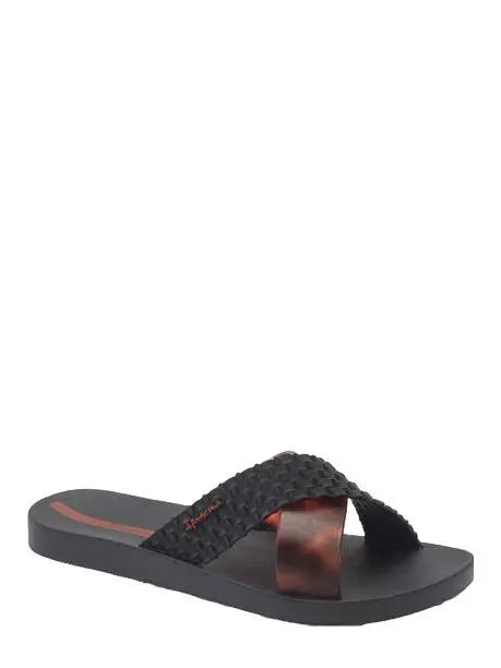 Ipanema Sense Slide Sandal - Black/tortoiseshell