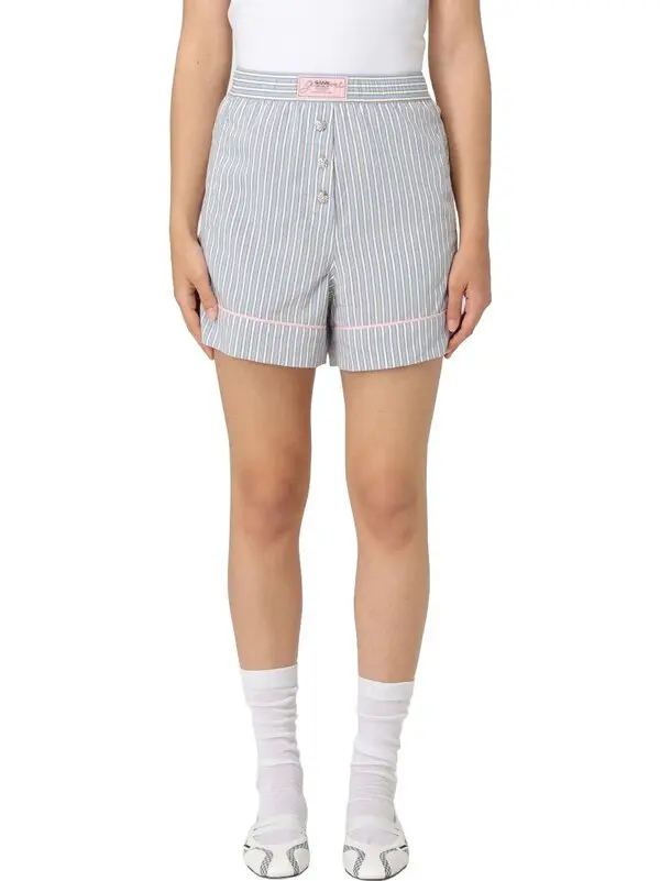 GANNI Striped Shorts - Blue