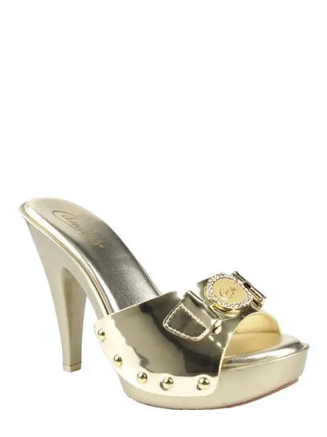 CANDIE'S Lorenna Platform Sandal - Gold Leather
