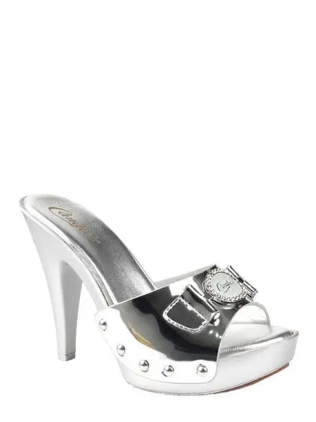 CANDIE'S Lorenna Platform Sandal - Silver Leather
