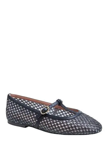 Linea Paolo Monet T-strap Flat - Black
