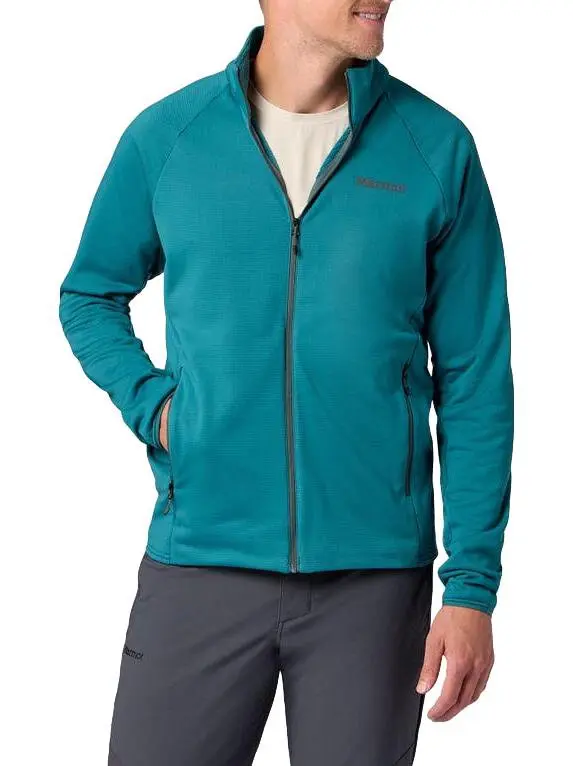 MARMOT Leconte Full Zip Fleece Jacket - Emerald Blue