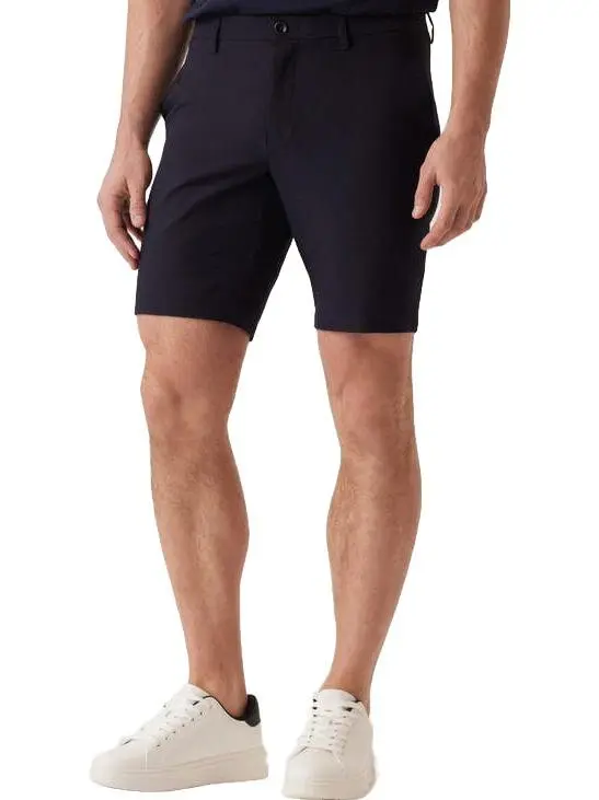 DEKE Oasis Satellite Eme Seersucker Bermuda Shorts - Black Navy