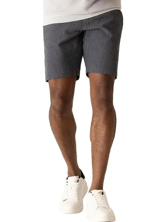 DEKE Infinity 360 Seersucker Bermuda Shorts - Shadow/blue