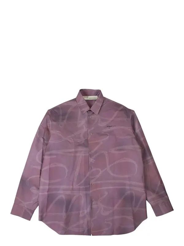 Off-White Stiff Button Down Shirt - Purple