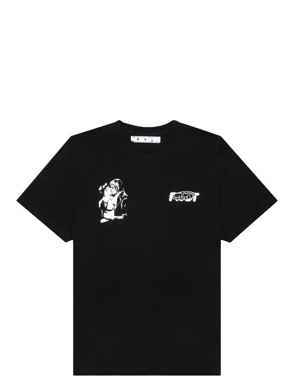 Off-White Kiss 21 Short-sleeve Over Tee /white - Black