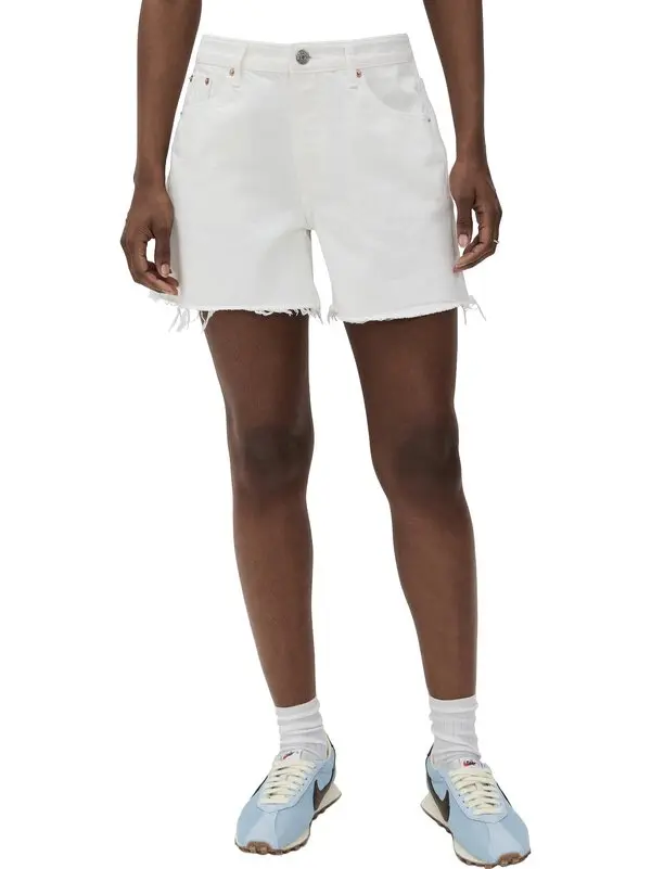 PARKE Long Baggy Denim Shorts - White