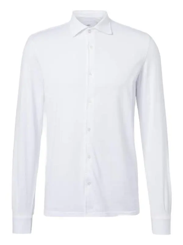 Fedeli Jason Cotton Jersey Shirt - White