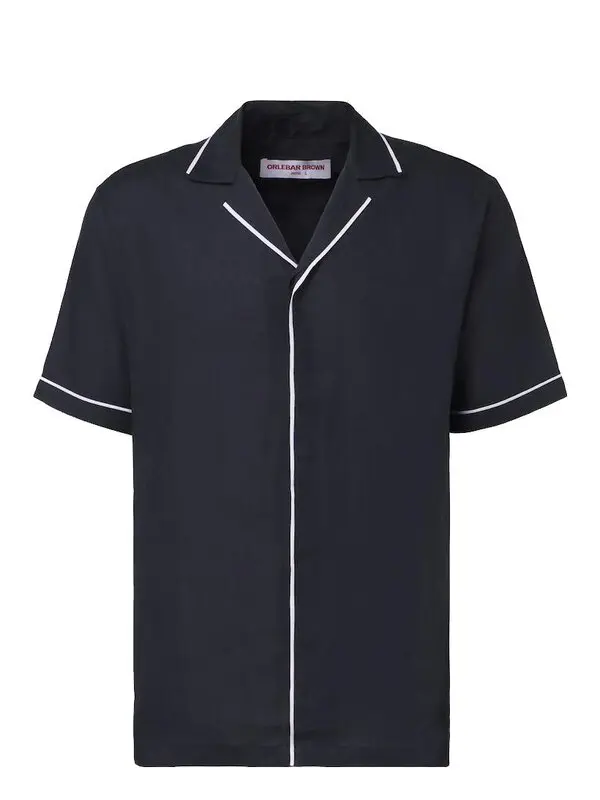 Orlebar Brown Maitan Linen Shirt - Blue