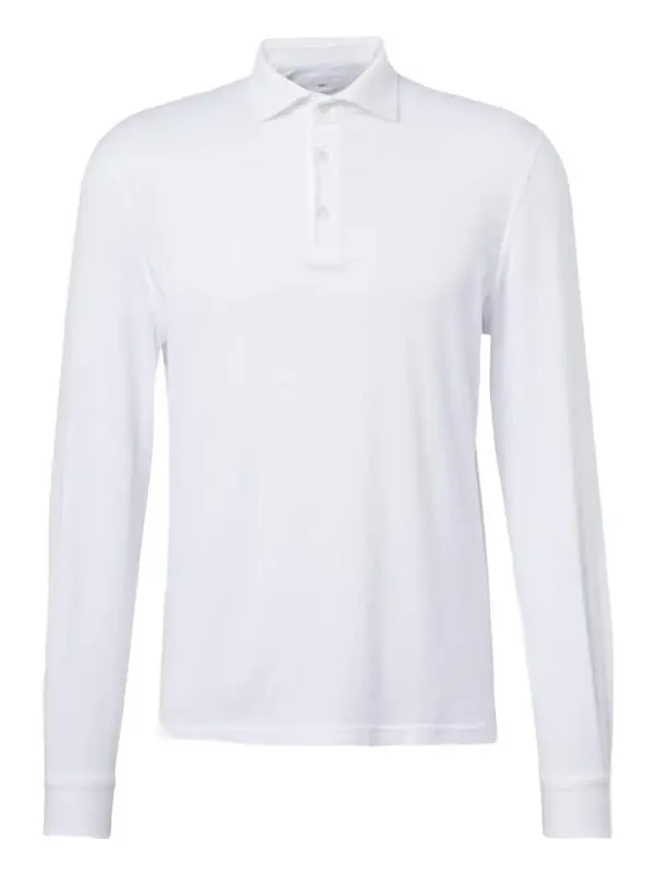 Fedeli Zero Cotton Jersey Polo Shirt - White