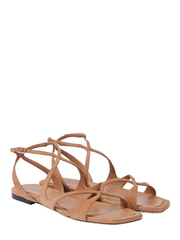 JIMMY CHOO Ayla Suede Sandals - Brown