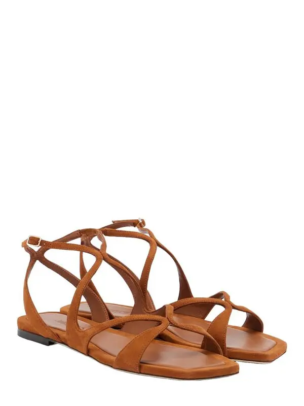 JIMMY CHOO Ayla Suede Sandals - Brown