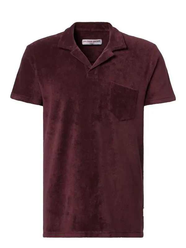 Orlebar Brown Cotton Terry Polo Shirt - Brown