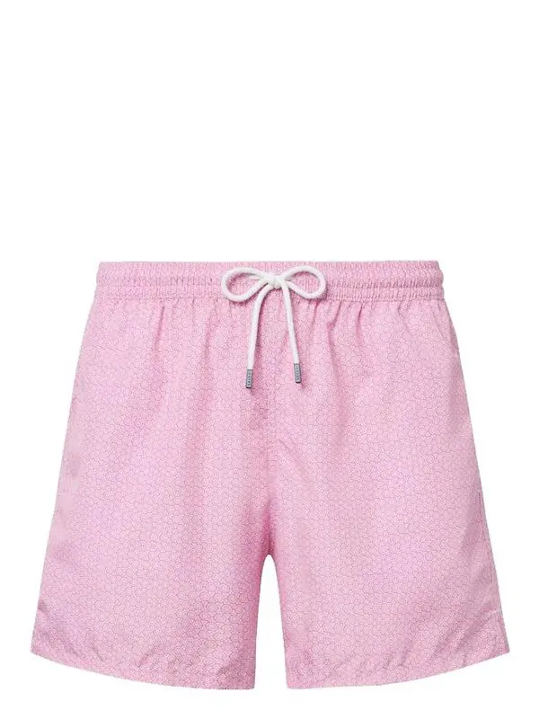 Fedeli Madeira Printed Swim Trunks - Pink