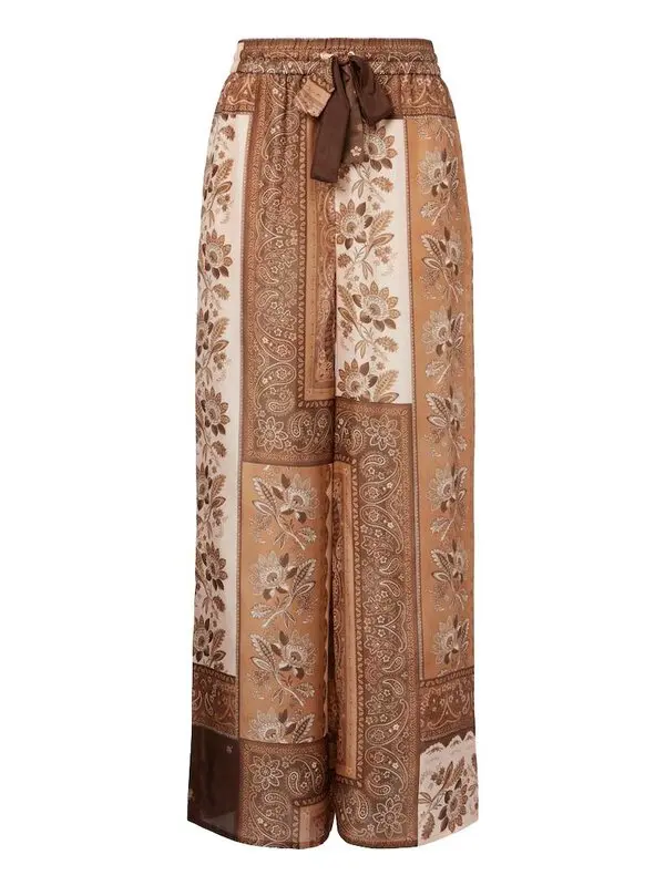 Zimmermann Lucky Printed Silk Straight Pants - Multicoloured