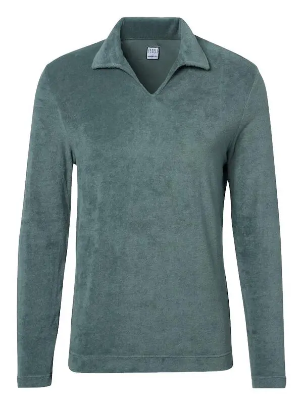 Fedeli Peter Cotton Terry Polo Shirt - Green