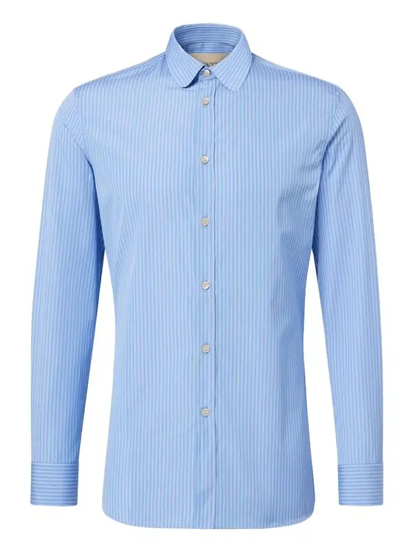Valentino Garavani Striped Cotton Shirt - Blue