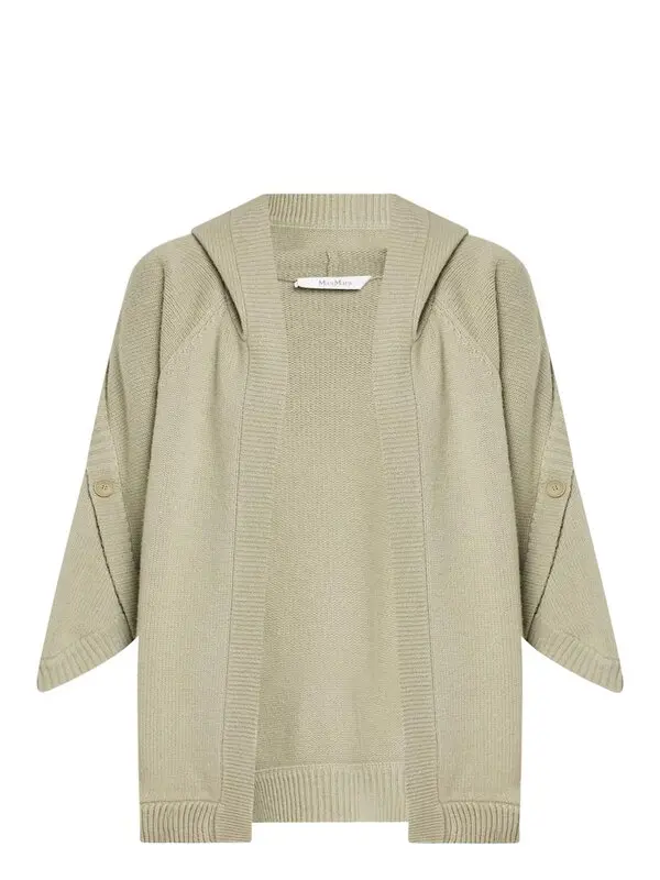 Max Mara Vals Wool-cashmere Hooded Cardigan - Green