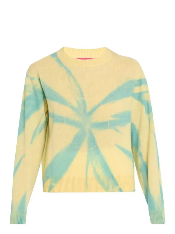 THE ELDER STATESMAN Mythic Tranquility Tie-dye Cashmere Sweater - Iowa Yello