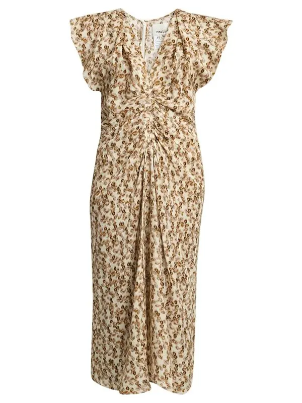 Isabel Marant Lyndsay Dot Jacquard Dress - Ochre