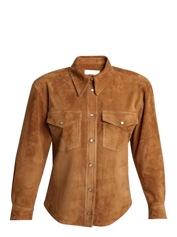 Isabel Marant Delcia Suede Jacket - Cognac
