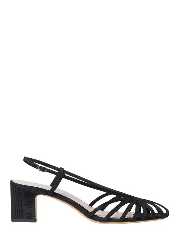 LOEFFLER RANDALL Priscilla Lattice Sling-back Block-heel Sandals - Black