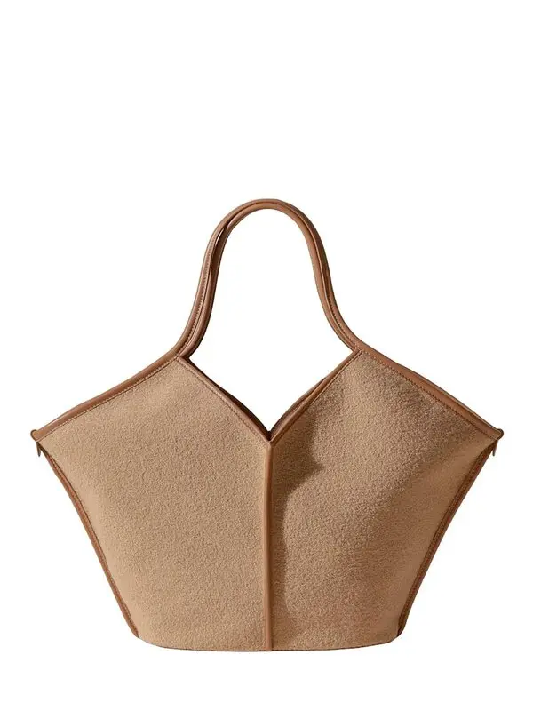 Hereu Calella Wool Tote Bag - Camel