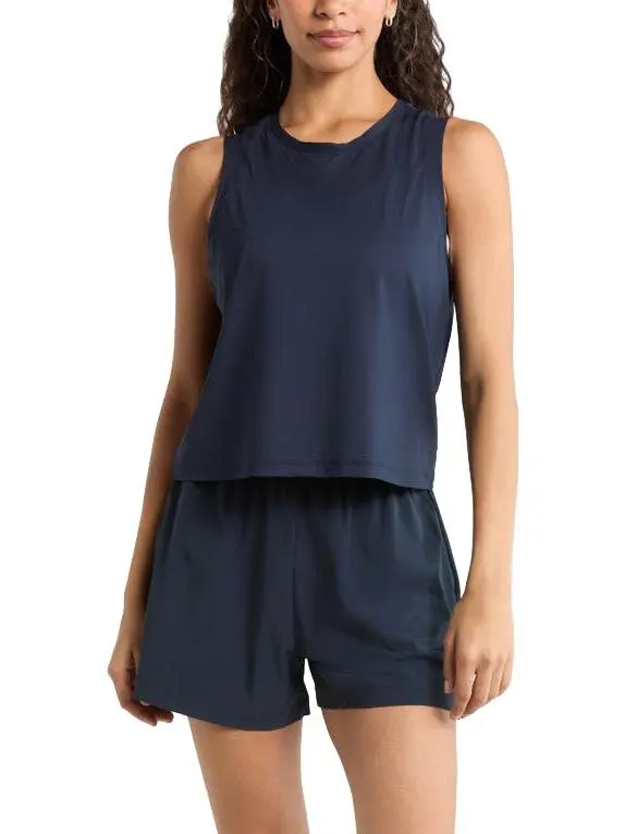 Zella Recess X Smash Hit Mesh Tank - Navy Sapphire