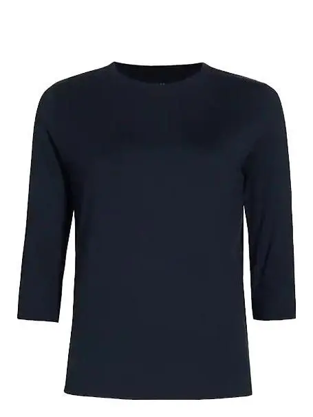 Majestic Filatures Soft Touch Semi Relaxed 3/4 Sleeve Boatneck - Marine