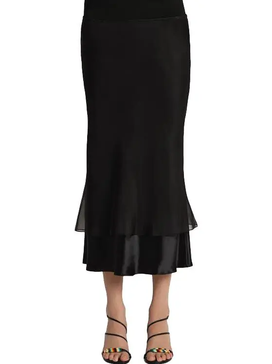 Khaite Monina Layered Skirt - Black