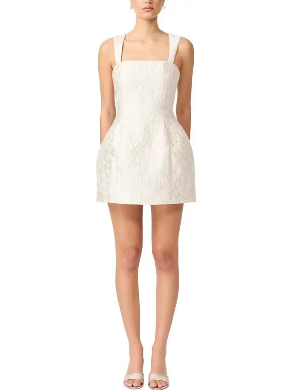 ELLIATT Galadirel Jacquard Mini Dress - Ivory