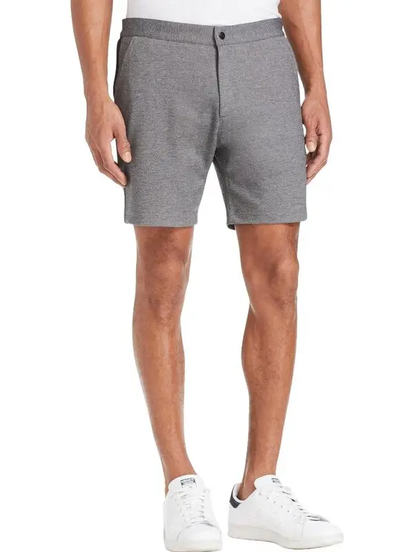 W.R.K Liam Flat Front Knit Shorts - Grey