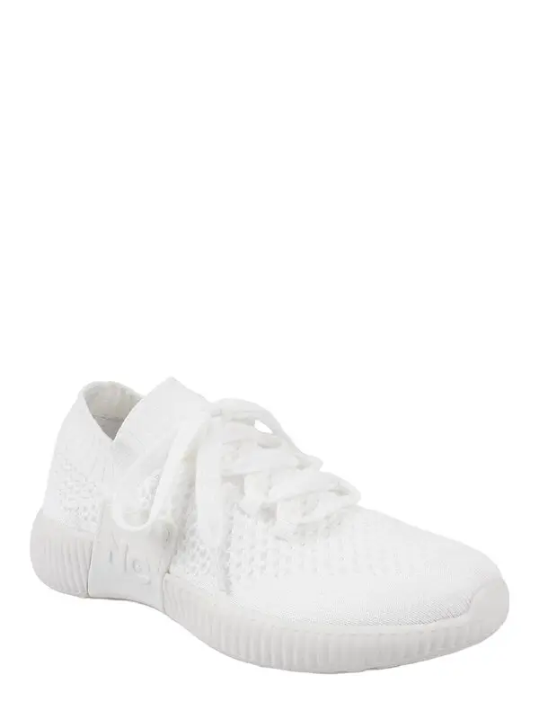 NATIONAL COMFORT Ainslee Knit Sneakers - White Fabric