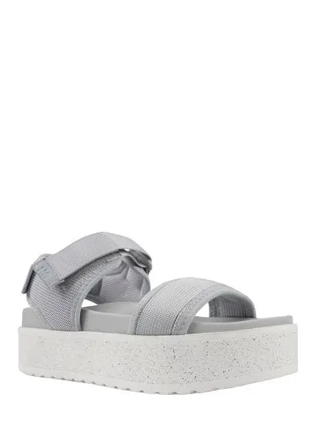 NATIONAL COMFORT Platform Sandal - Light Grey