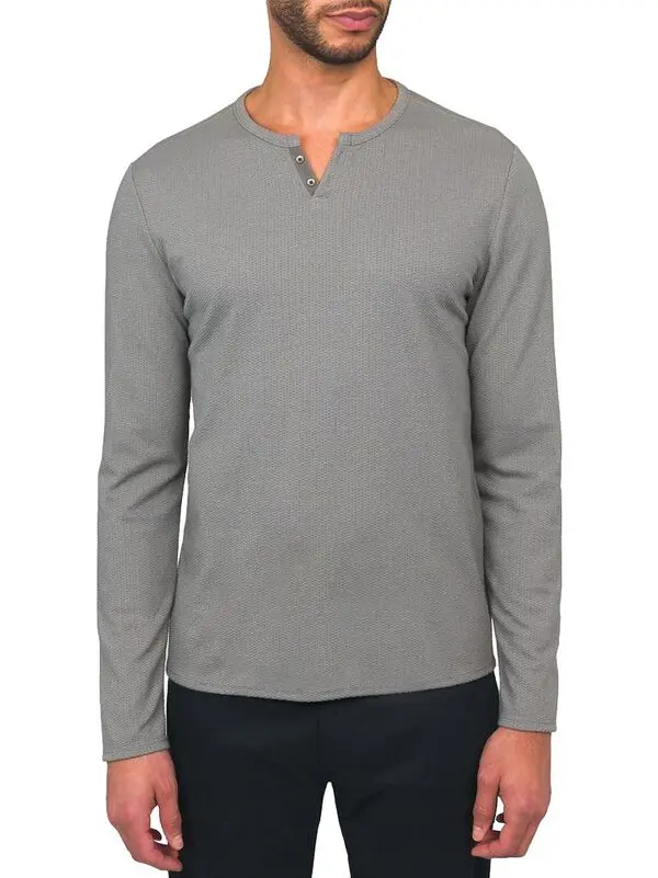 W.R.K Waffle Cotton & Modal Henley - Grey
