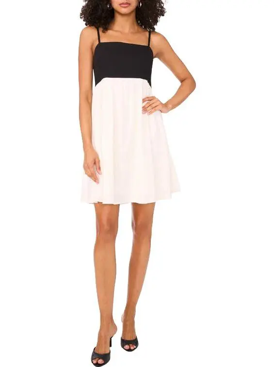 Halogen Colorblock Babydoll Dress - New Ivory