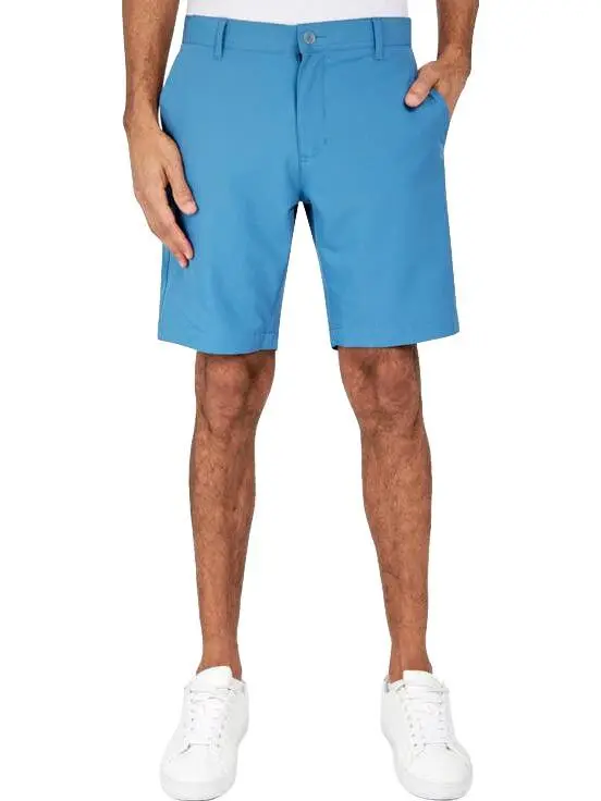 W.R.K Bailey Flat Front Stretch Chino Shorts - Navy