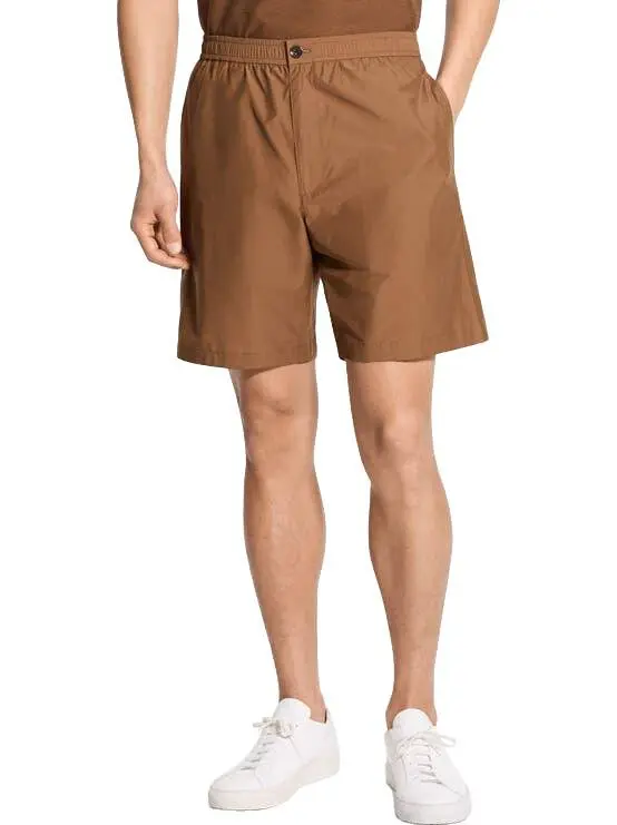 Theory Elastic Waist Shorts - Deep Tobacco