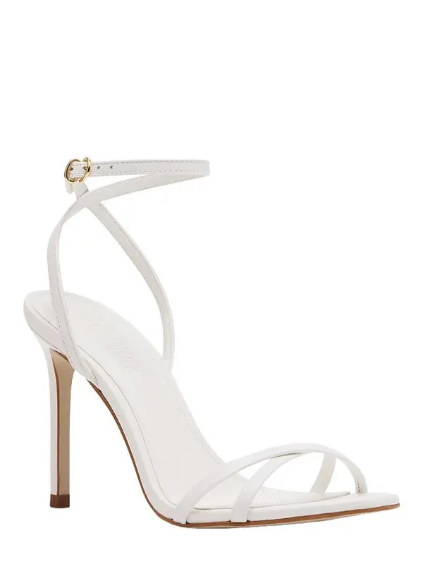 Steve Madden Jypsey Strappy High Heel Sandals - White Leather