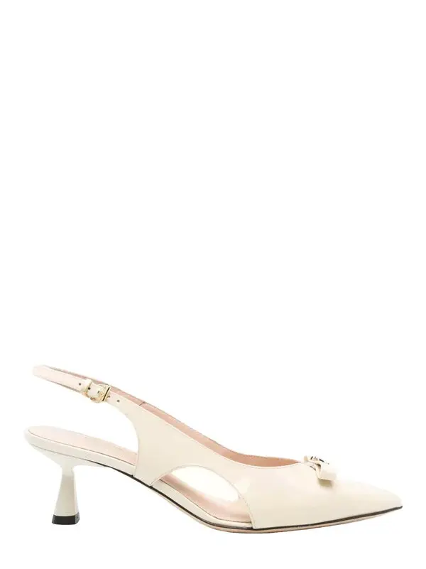 EVALUNA 50mm Leather Pumps - Neutrals