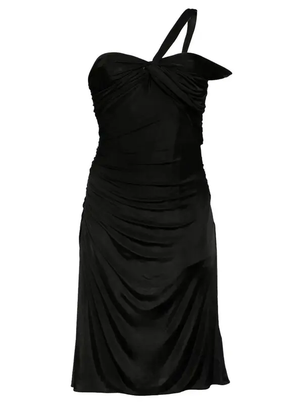 TOM FORD Twisted One-shoulder Midi Dress - Black