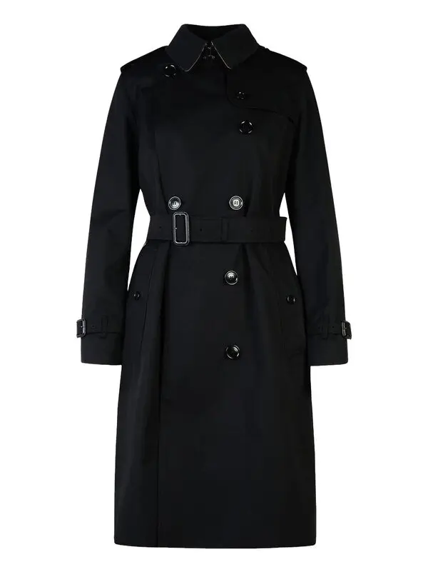 Burberry The Kensington Mid-length Trench Coat - Black