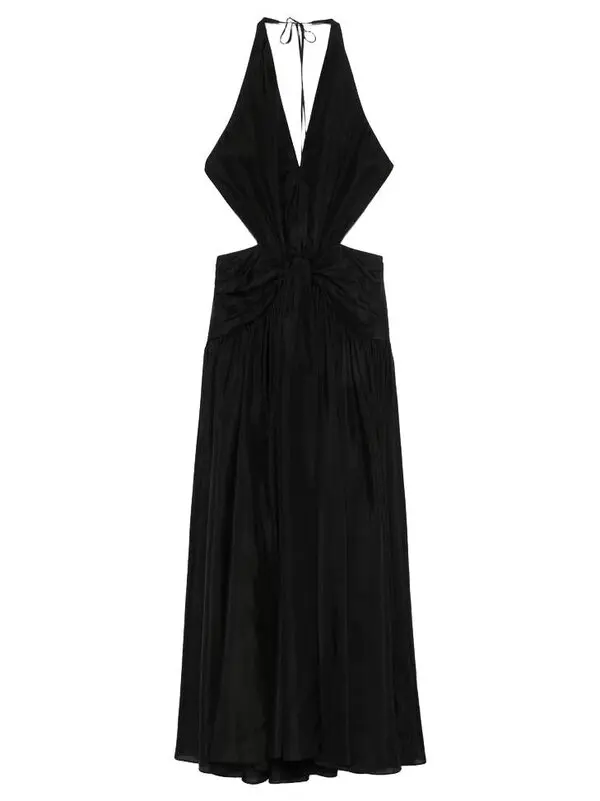 Zimmermann Gathered Halterneck Gown - Black