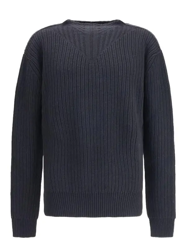 Rick Owens Ribbed Knit Sweater - Black