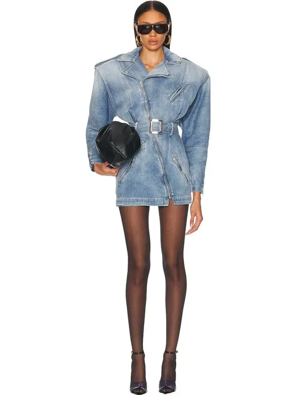 Alexandre Vauthier Denim Mini Dress - Indigo