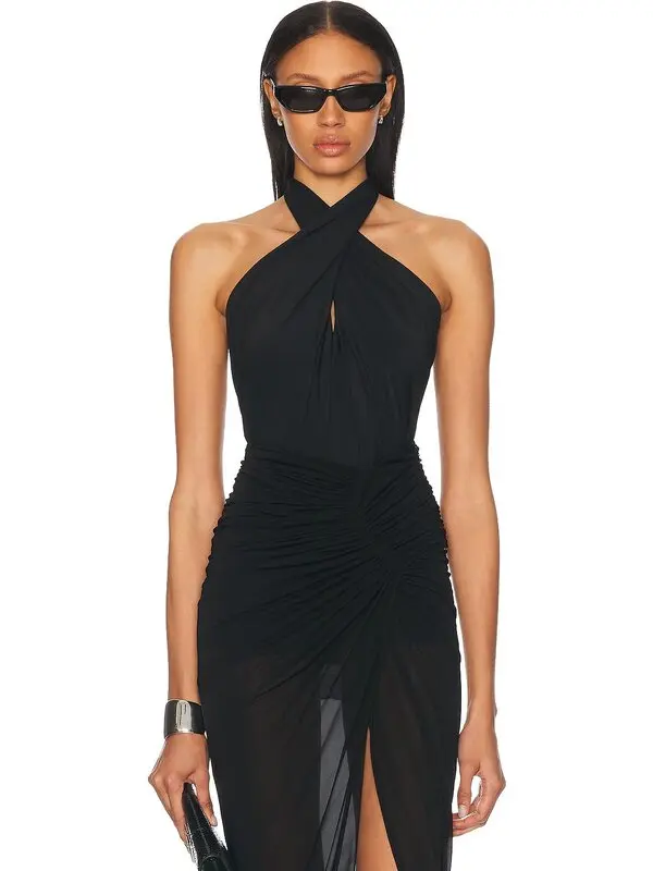 Alexandre Vauthier Halter Neck Bodysuit - Black